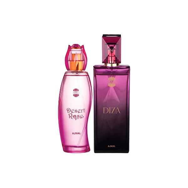 Buy Ajmal Desert Rose EDP Floral Oriental Perfume And Diza EDP Fruity ...