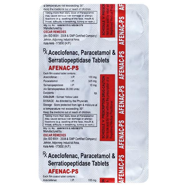 Buy AFENAC PS Tablet 10's Online at Upto 25% OFF | Netmeds