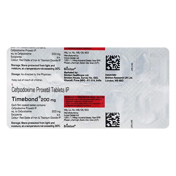 TIMEBOND 200 Tablet 10's : Price, Uses, Side Effects | Netmeds