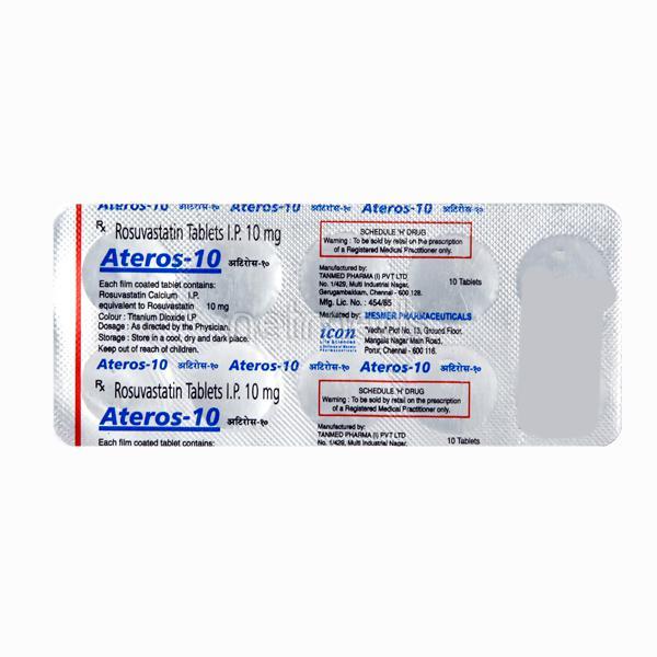 Buy Ateros 10mg Tablet 10'S Online at Upto 25% OFF | Netmeds