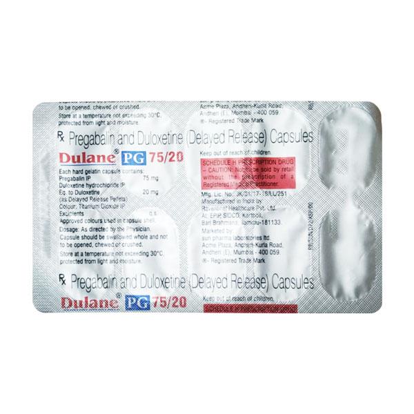 DULANE PG 75/20 Capsule 10's : Price, Uses, Side Effects | Netmeds