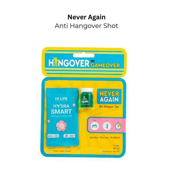 Hi Life Never Again Anti-Hangover Shot with Hydra Smart ORS 1's 1's ...