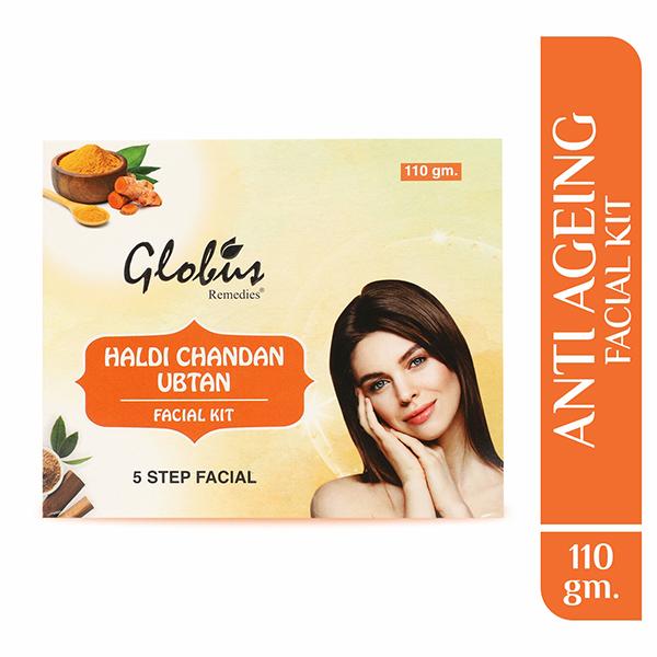 Buy Globus Remedies Haldi Chandan Ubtan Brightening Lightening Facial ...
