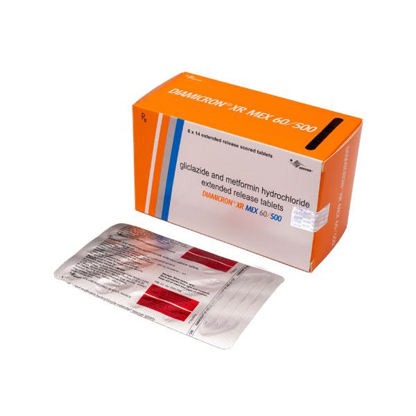 Diamicron XR MEX 60/500 Tablet 14'S : Price, Uses, Side Effects | Netmeds