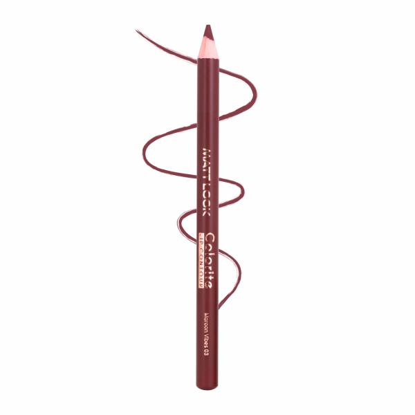 Matt Look Colorite Lip Contour, Lighweight Application, Maroon Vibes-03 ...