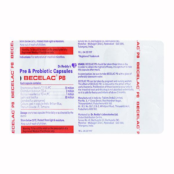 Becelac PB Capsule 10'S : Price, Uses, Side Effects | Netmeds