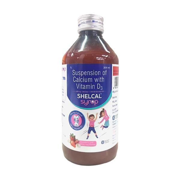 SHELCAL STRAWBERRY AND WHITE ROSE FLAVOUR Syrup 200ml