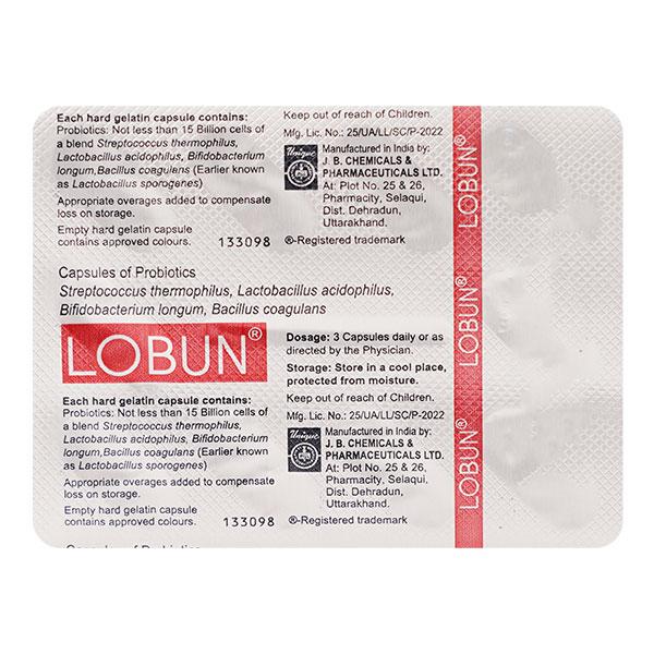 Lobun Capsule 10'S : Price, Uses, Side Effects | Netmeds