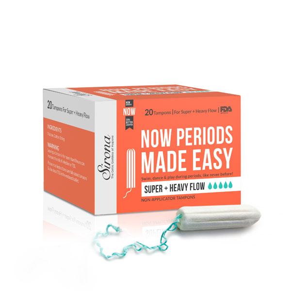 Buy Sirona Non-applicator Tampon - Super + Heavy Flow 20's Online at ...
