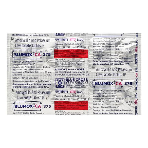 Buy Blumox CA 375mg Tablet 10'S Online at Upto 25% OFF | Netmeds