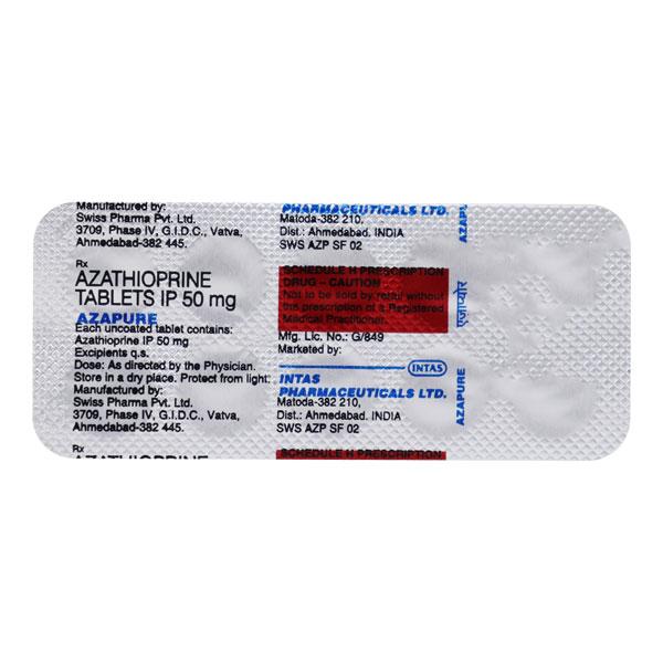 Azapure 50mg Tablet 10'S Price, Uses, Side effects, Substitutes | Netmeds