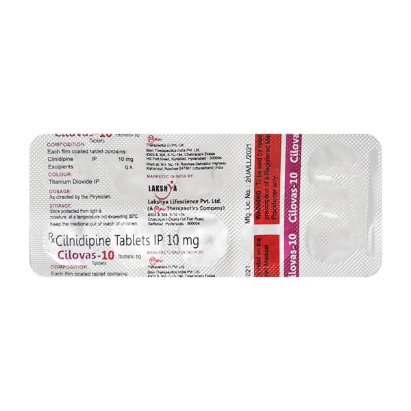 CILOVAS 10mg Tablet 10's : Price, Uses, Side Effects | Netmeds