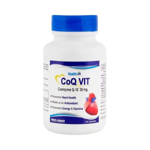 Buy Healthvit High Absorption Co-Qvit Coenzyme Q10 - 30mg- Capsules 60 ...