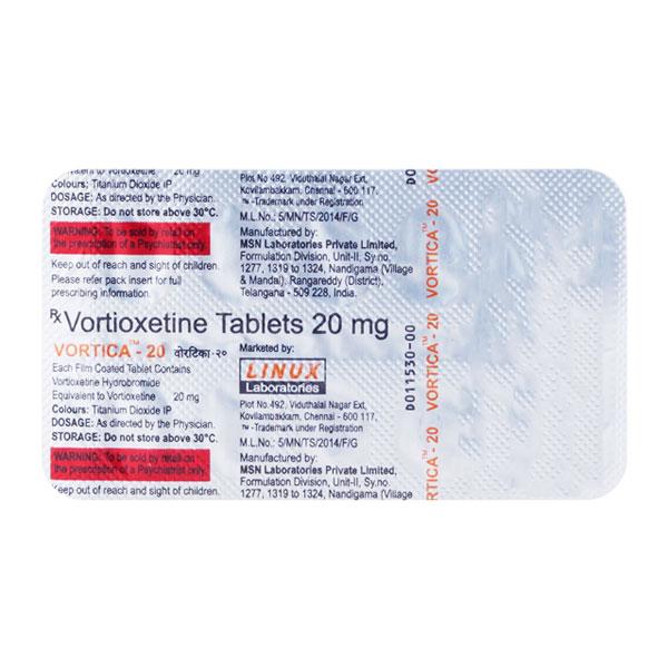 VORTICA 20 Tablet 10's : Price, Uses, Side Effects | Netmeds
