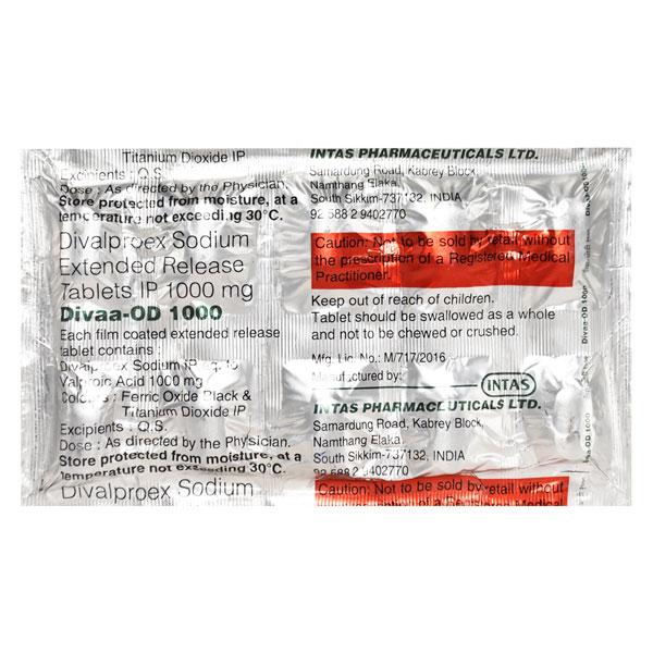 Buy Divaa OD 1000 Tablet 10 'S Online at Upto 25% OFF | Netmeds