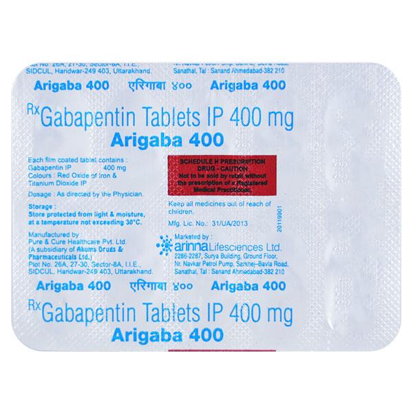 Arigaba 400mg Tablet 10'S Price, Uses, Side effects, Substitutes | Netmeds