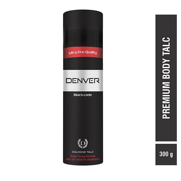 Buy Denver Black Code Cologne Talc 300 gm Online at Discounted Price ...