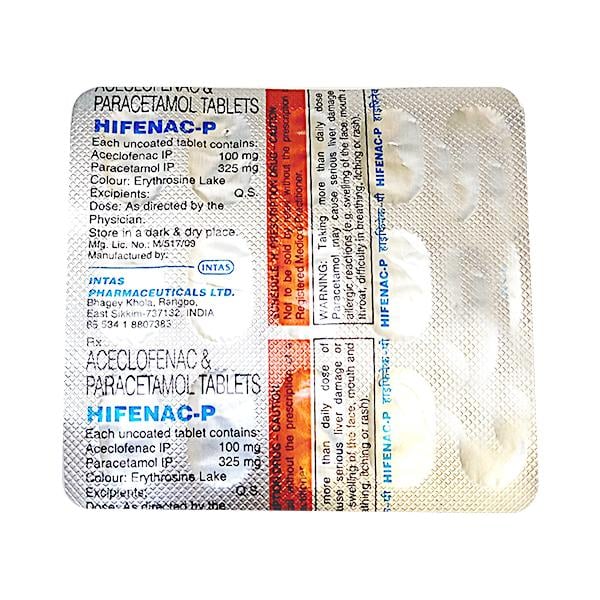 Buy Hifenac P Tablet 15'S Online at Upto 25% OFF | Netmeds
