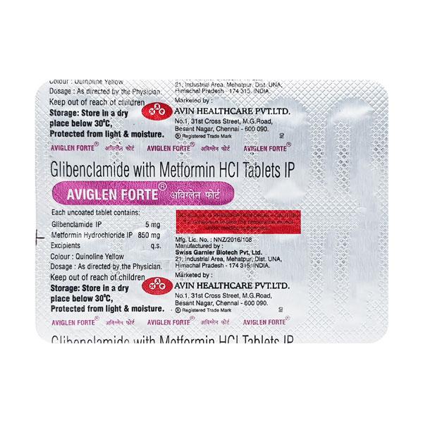 Aviglen Forte Tablet 10'S : Price, Uses, Side Effects | Netmeds