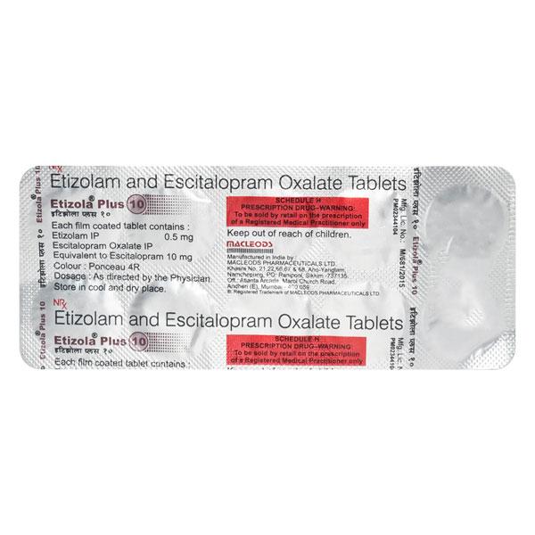 Etizola Plus 10mg Tablet 10'S - Price, Uses, Side Effects, and ...