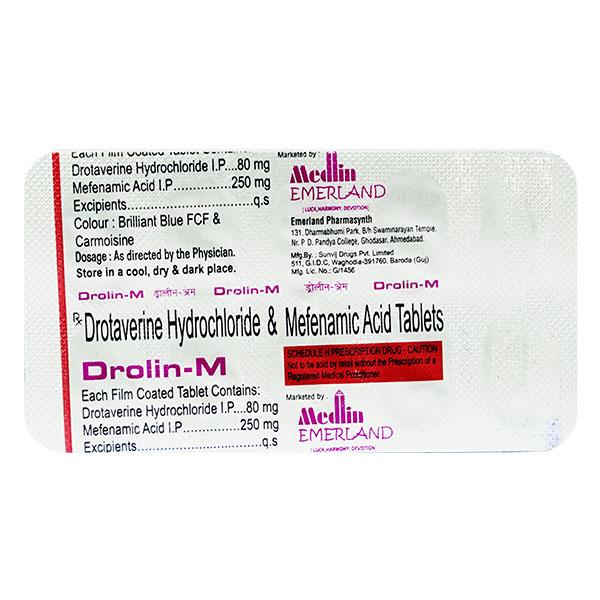 DROLIN M Tablet 10's Price, Uses, Side effects, Substitutes | Netmeds