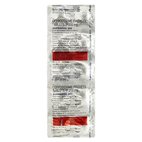 Suprapod 200mg Tablet 10'S : Price, Uses, Side Effects | Netmeds