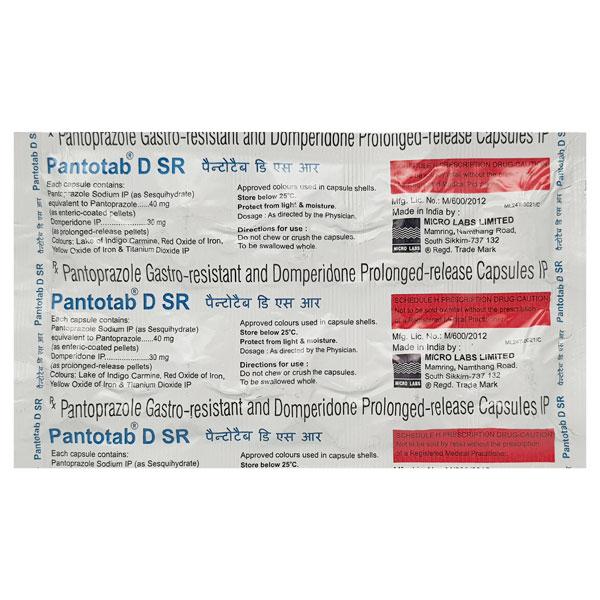 Pantotab DSR Capsule 10'S Price, Uses, Side effects, Substitutes | Netmeds