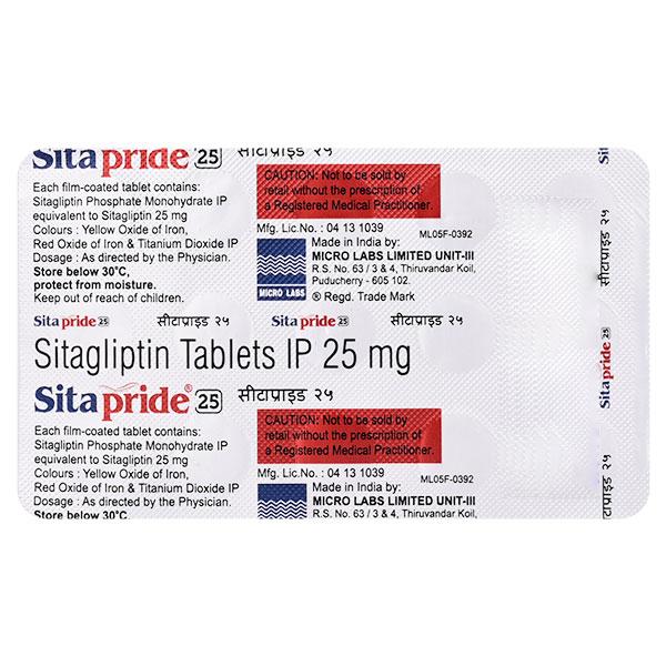 SITAPRIDE 25 Tablet 15's : Price, Uses, Side Effects | Netmeds