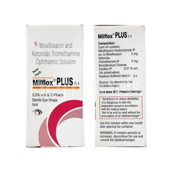 Milflox Plus 0.4 Eye Drops 5ml Price, Uses, Side effects, Substitutes ...