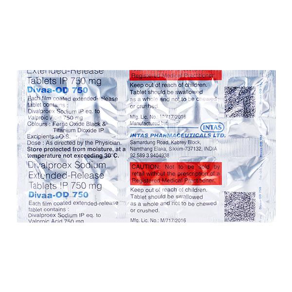 Buy Divaa OD 750mg Tablet 10'S Online at Upto 25% OFF | Netmeds