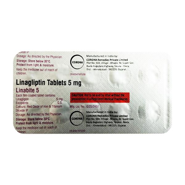 Buy LINABITE 5 Tablet 10's Online at Upto 25% OFF | Netmeds
