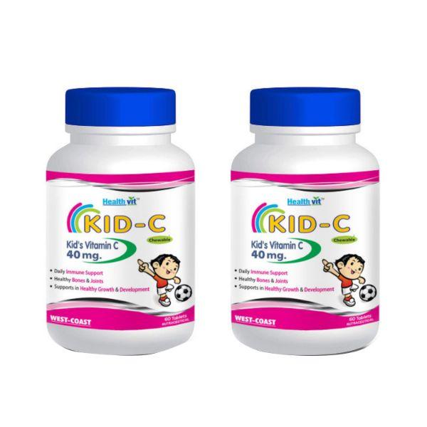 Buy Healthvit KID-C Kid's Vitamin-C 40 mg for Vitamin C Deficiency ...