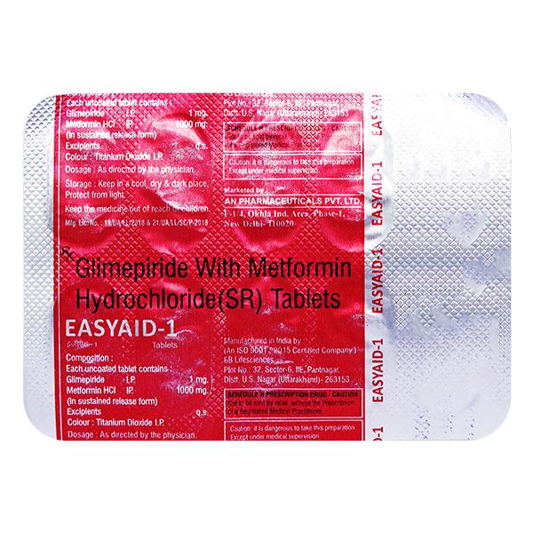 Easyaid 1Mg Tablet 10's : Price, Uses, Side Effects | Netmeds