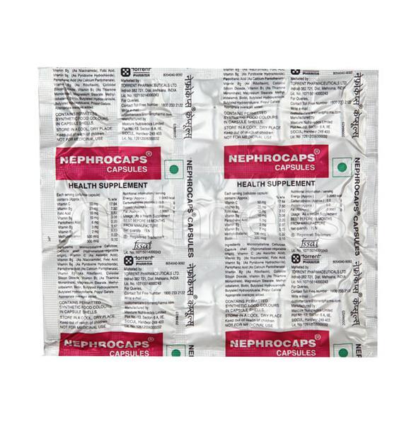 Nephrocaps Capsule 15'S : Price, Uses, Side Effects | Netmeds