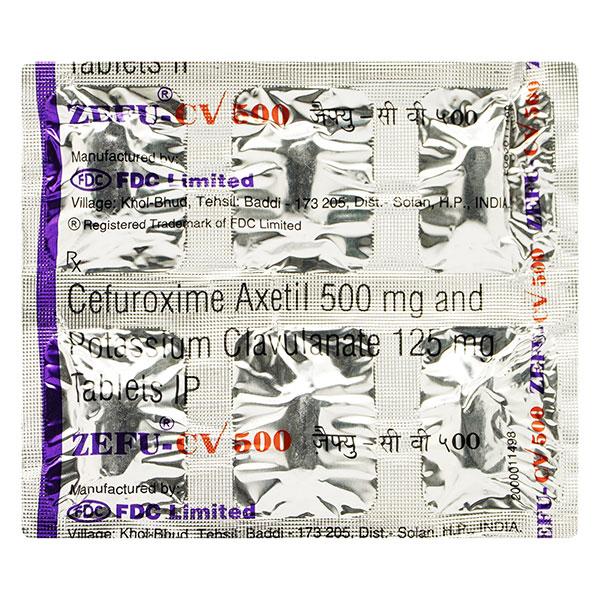 Zefu CV 500mg Tablet 6'S : Price, Uses, Side Effects | Netmeds