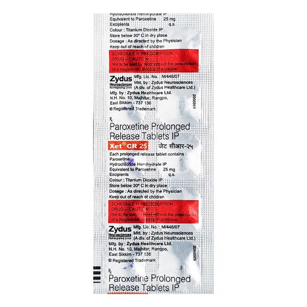 XET CR 25mg Tablet 10'S : Price, Uses, Side Effects | Netmeds