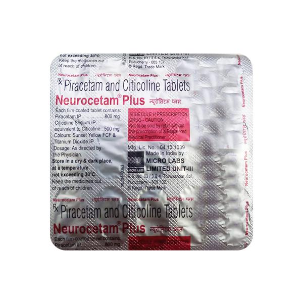 NEUROCETAM PLUS Tablet 15's Price, Uses, Side effects, Substitutes ...