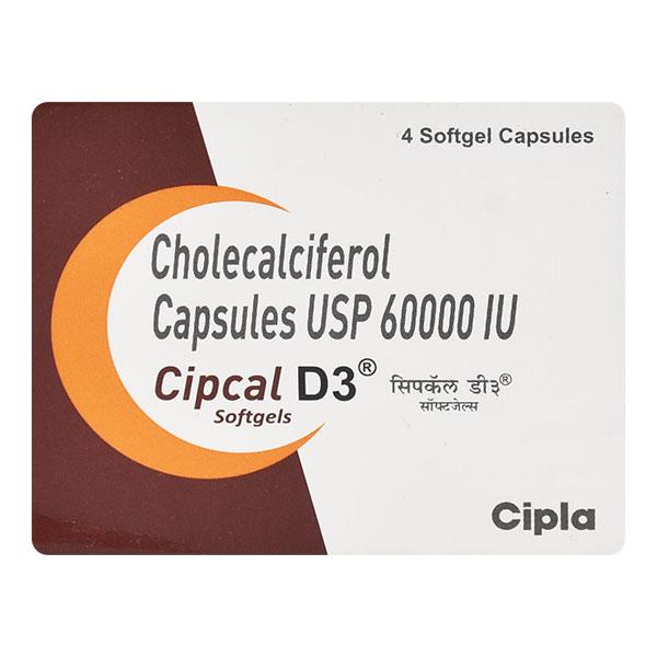 CIPCAL D3 Softgel Capsule 4's Price, Uses, Side effects, Substitutes ...