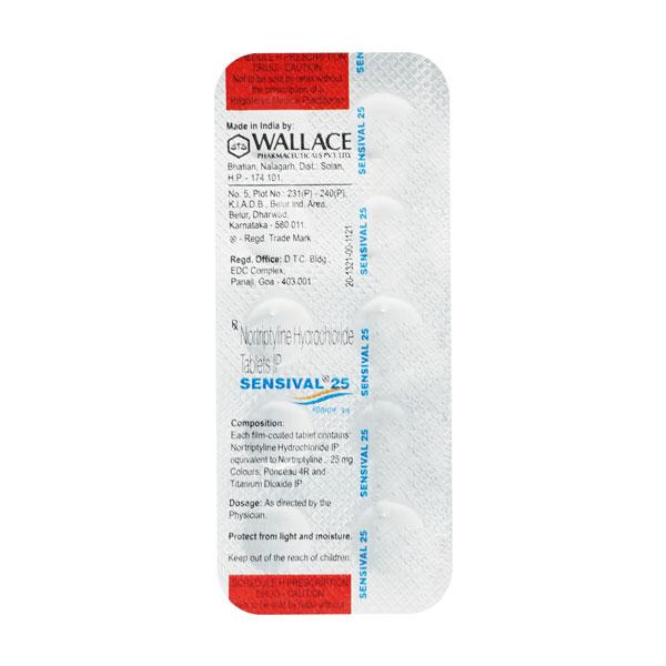 Sensival 25mg Tablet 10'S : Price, Uses, Side Effects | Netmeds