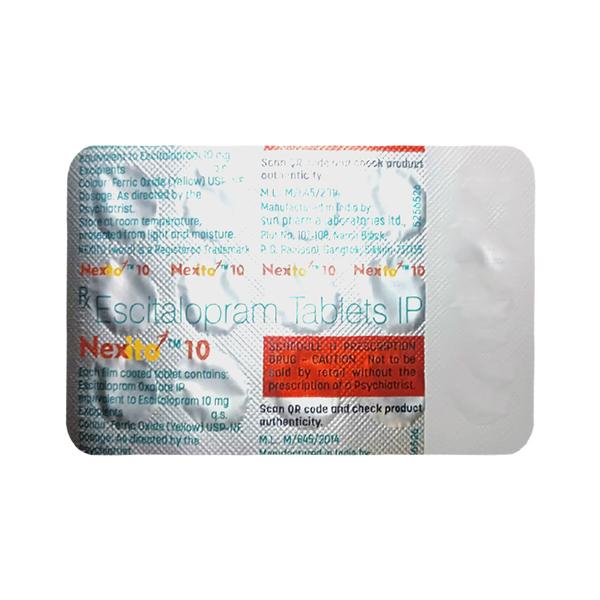 Buy NEXITO 10 Tablet 15's Online | Netmeds