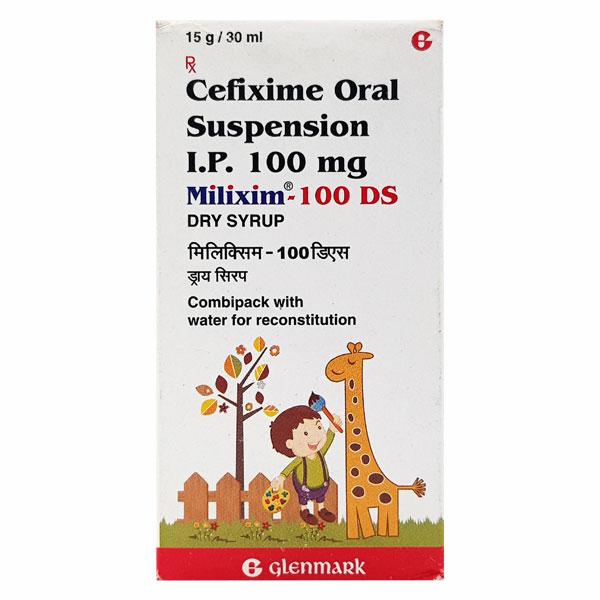 Milixim DS 100mg Suspension 30ml : Price, Uses, Side Effects | Netmeds