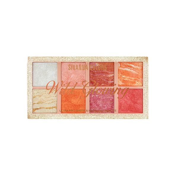 Buy Sivanna Colors Wild Glowing Pro Cheek & Highlight Palette - HF3017 ...