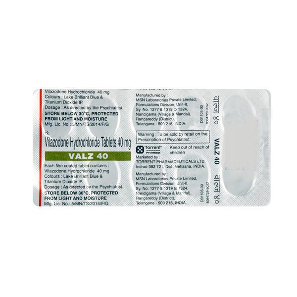 Valz 40mg Tablet 10'S : Price, Uses, Side Effects | Netmeds