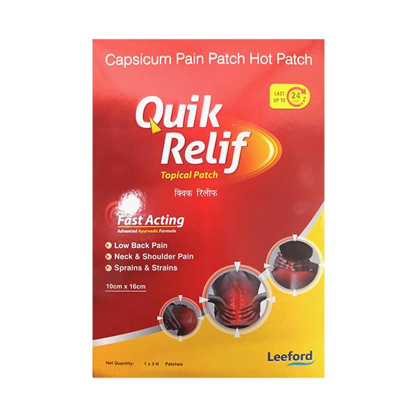 Quik Relif Topical patch (10cmx16cm) 3's