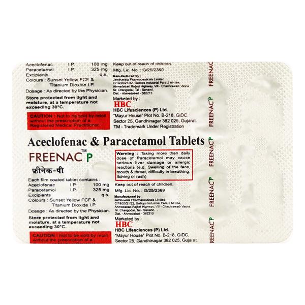 Freenac P Tablet 10'S : Price, Uses, Side Effects | Netmeds