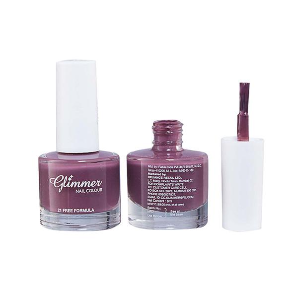 Buy Glimmer Nail Enamel Plum Noir 8 ml Online at Discounted Price | Netmeds