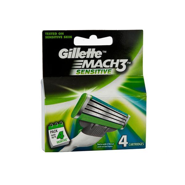 Buy Gillette Mach 3 Sensitive Cartridges 4's Online at Discounted Price ...