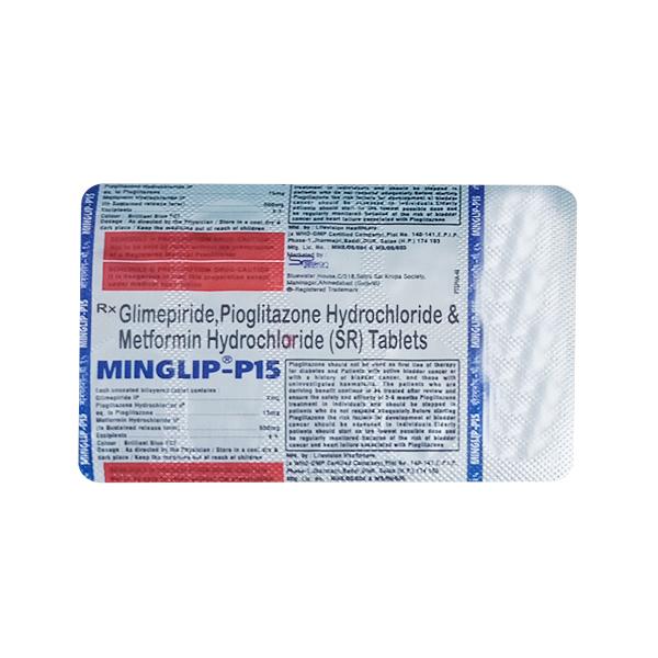 MINGLIP P 15 Tablet 10's Price, Uses, Side effects, Substitutes | Netmeds