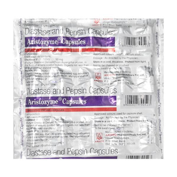 Aristozyme Capsule 15'S : Price, Uses, Side Effects | Netmeds