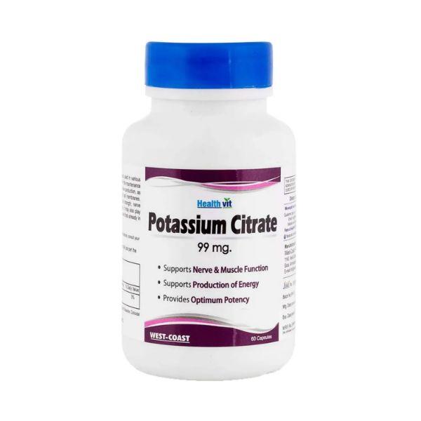 Buy Healthvit Potassium Citrate 99MG- Capsules 60's Online at Best ...